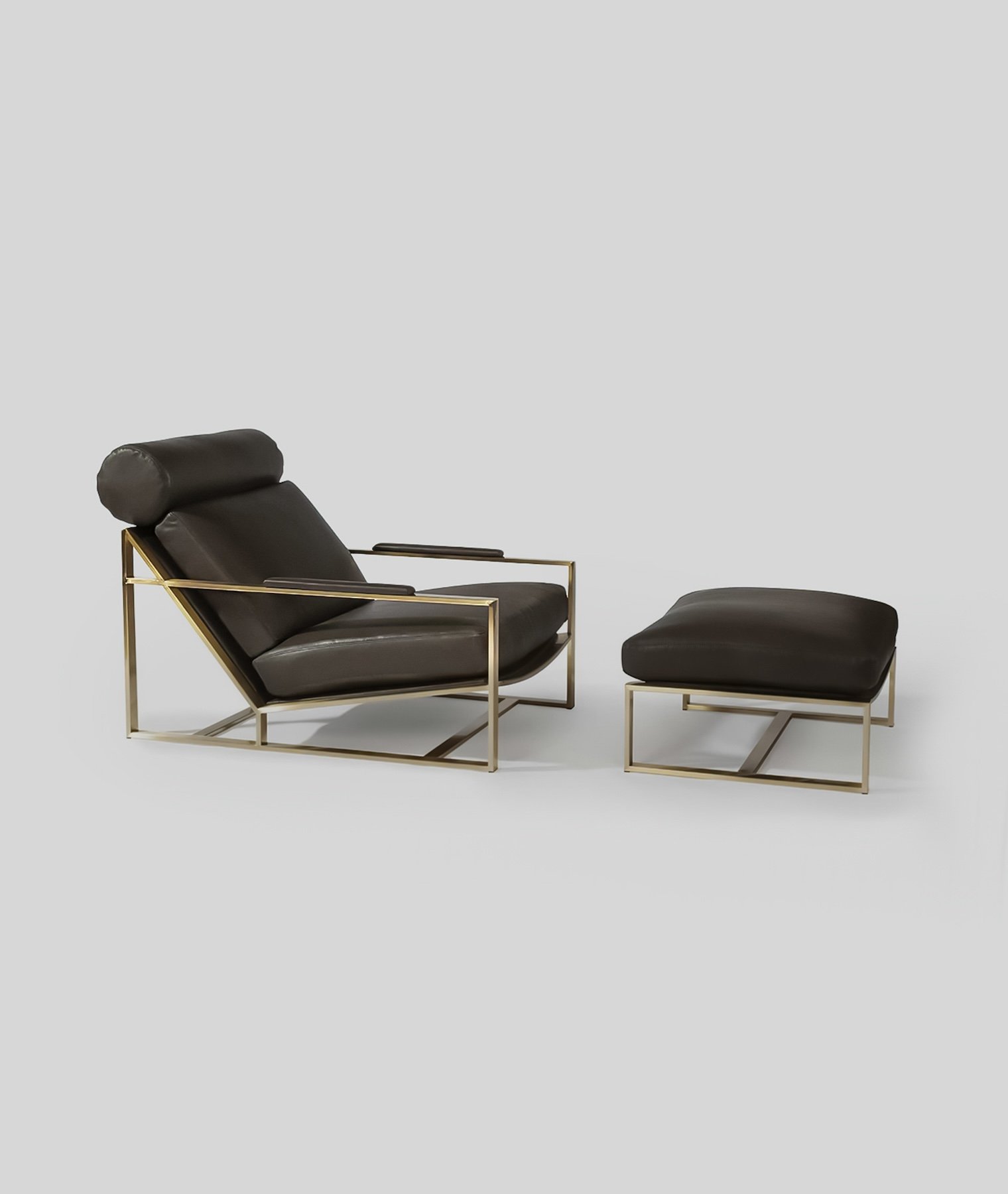Campbell Lounge Chair Ottoman by ROOM ROOM Luxury Furniture Lighting
